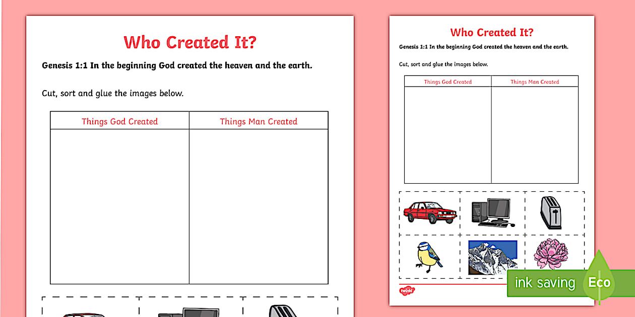 TAS Who Created It? Worksheet (professor feito) - Twinkl
