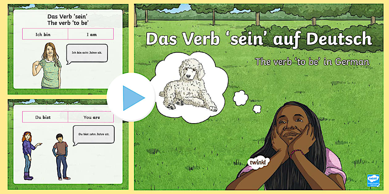 Verb To Be Conjugation PowerPoint German (teacher made)