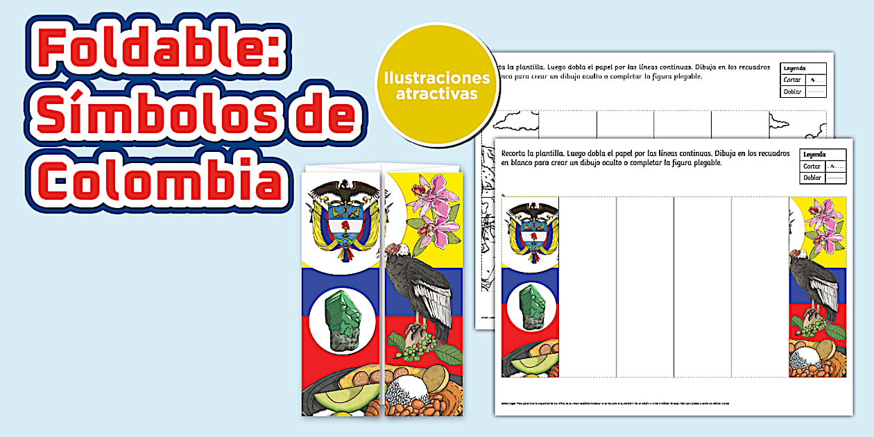 * NEW * Foldable: Símbolos de Colombia