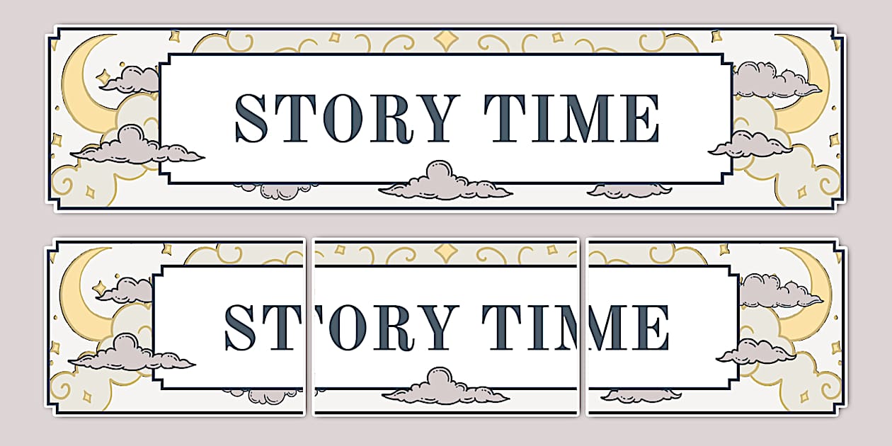 Celestial-Themed Story Time Display Banner (teacher made)
