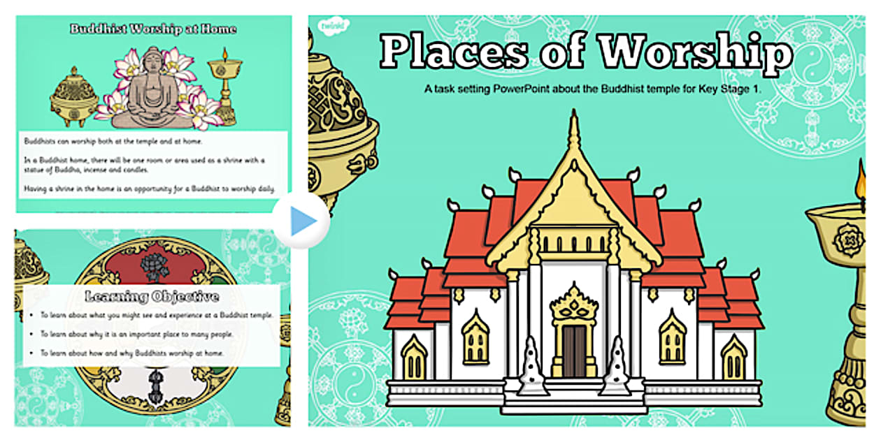 KS1 Buddhist Places of Worship PowerPoint | Worship Temples