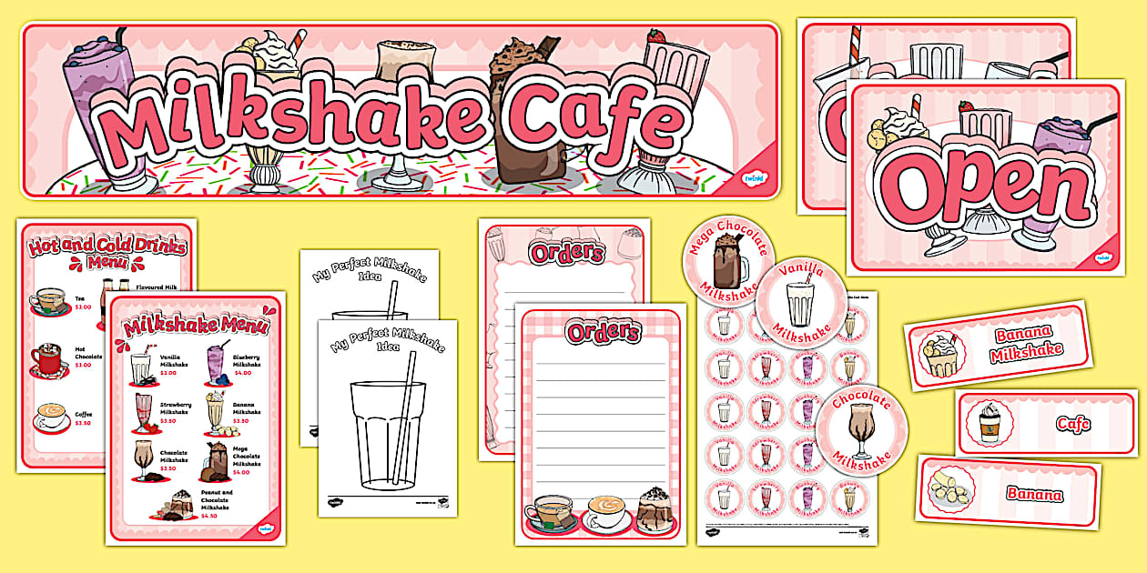 Milkshake Role Play Shop (teacher made) - Twinkl