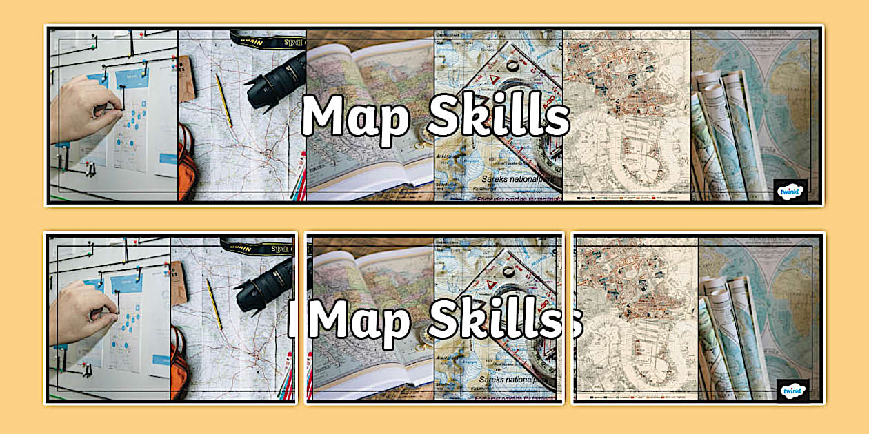 Map Skills Photo Display Banner (teacher made) - Twinkl