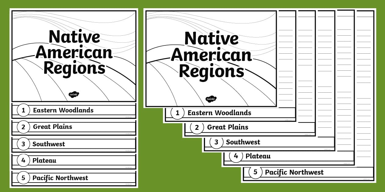 Native American Regions Flipbook | 6-8th Grade | Twinkl USA