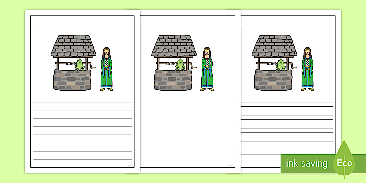 The Frog Prince Writing Frames - The Frog Prince Colouring Sheets