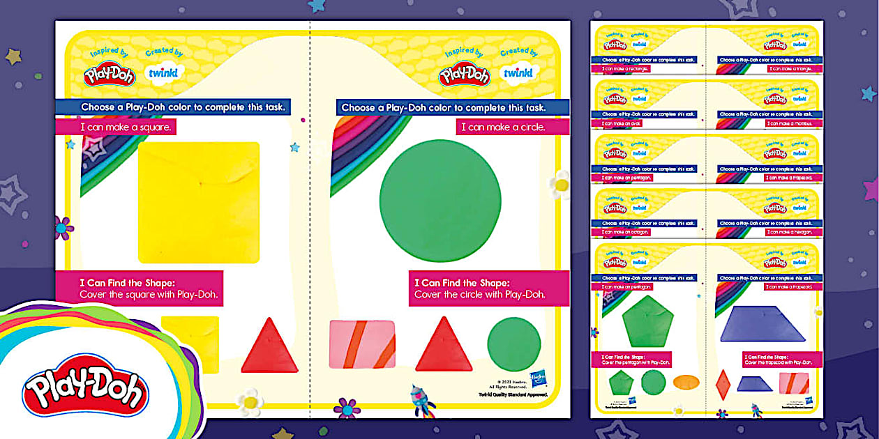 FREE! - Play-Doh: 2D Shapes Task Cards (Teacher-Made)