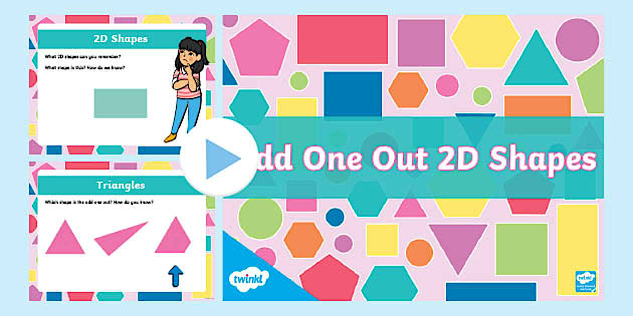 👉 Odd One Out 2D Shapes PowerPoint (teacher made)