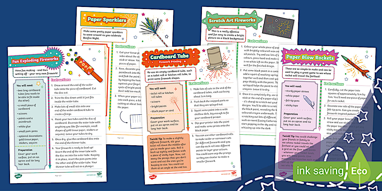 Bonfire Night Craft Pack (Ages 5 - 7) (teacher made)