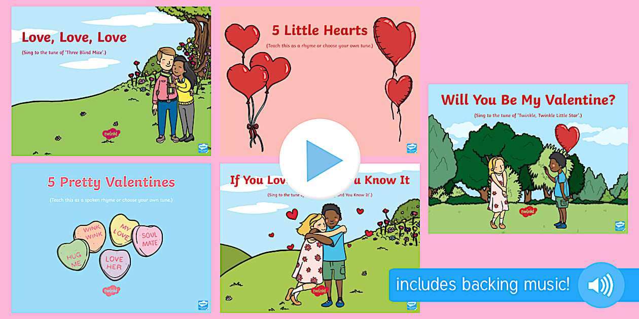 Valentine's Day Songs and Rhymes PowerPoints Pack