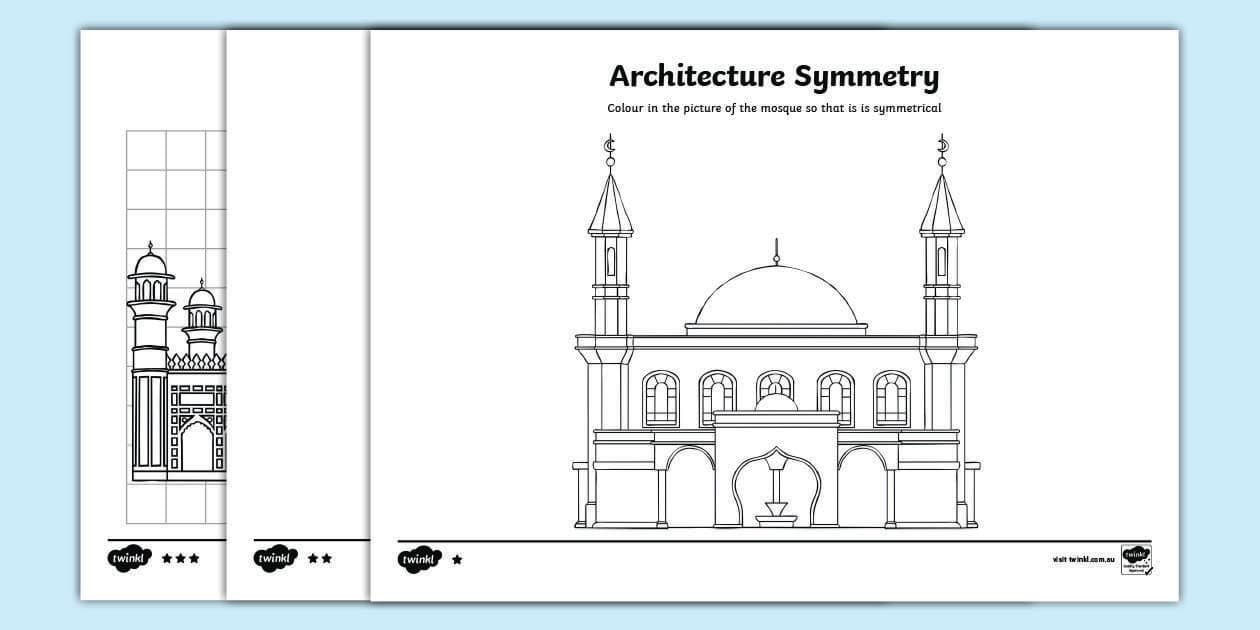 Symmetry Around Us Architecture Worksheet (teacher made)