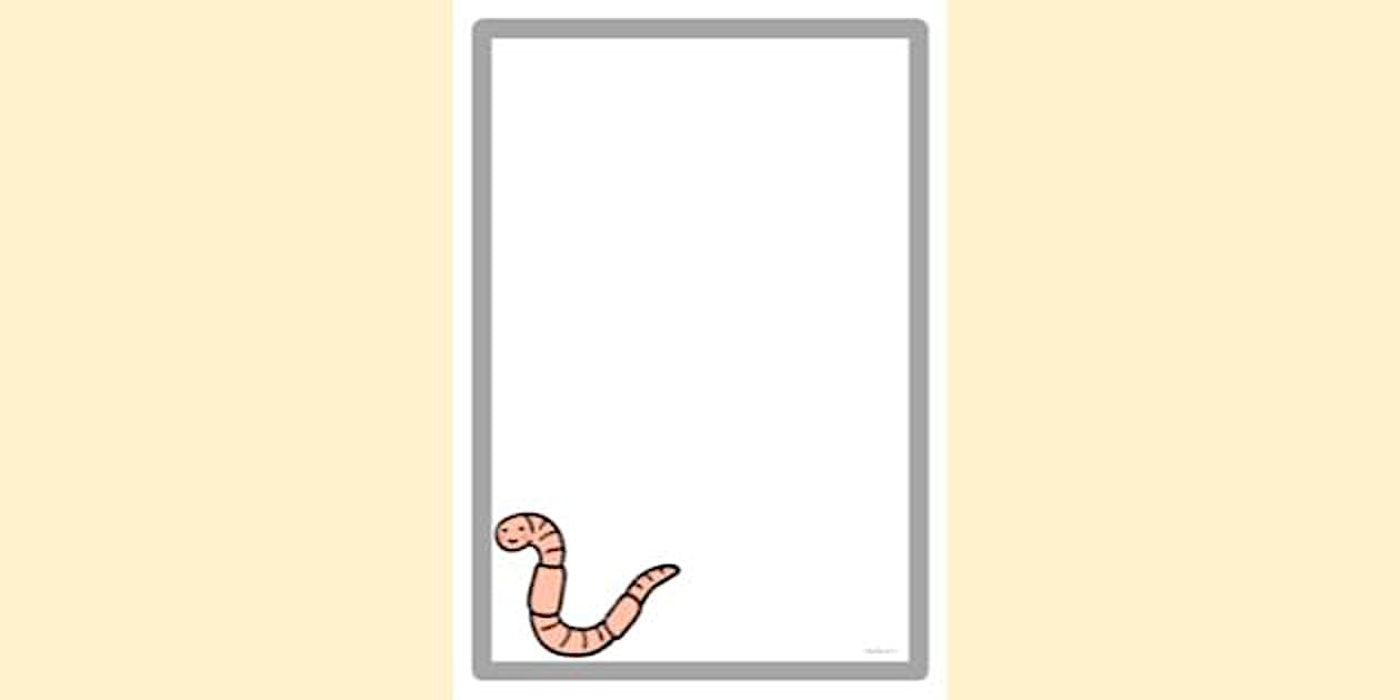 Simple Blank Worm Border | Page Borders | Twinkl - Twinkl