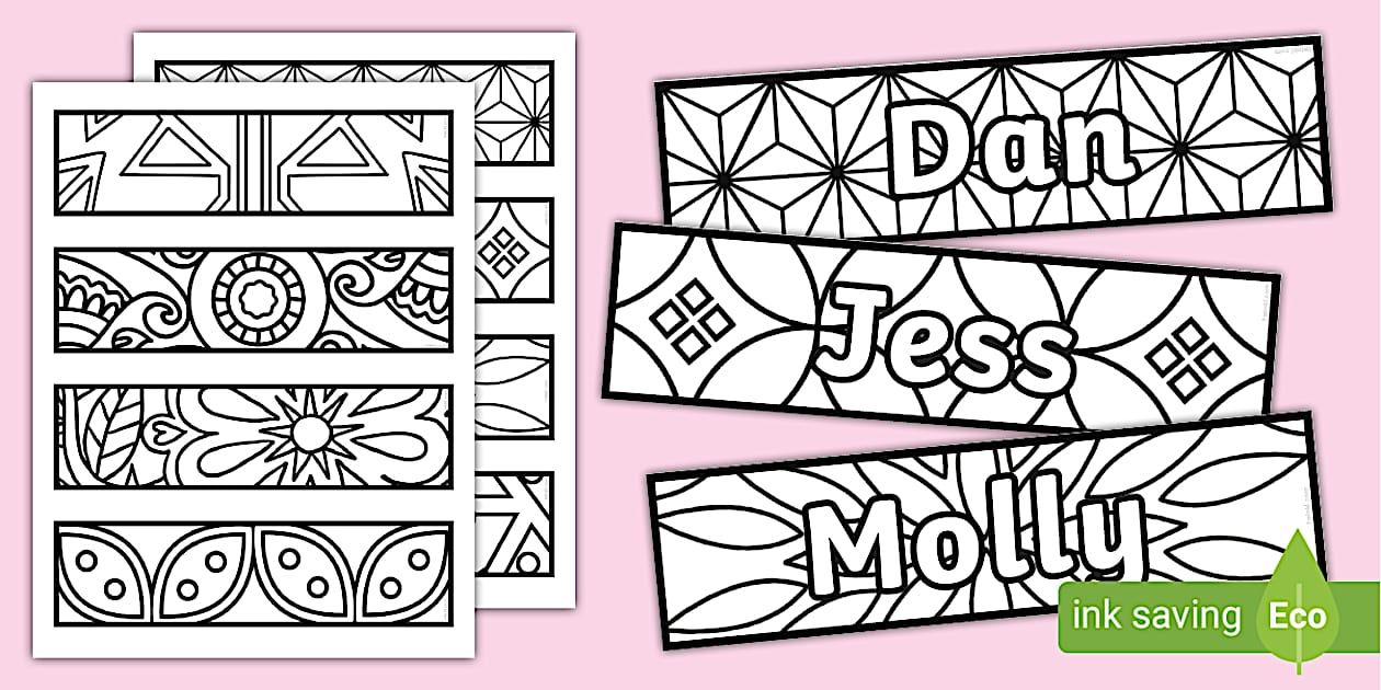 Editable Bookmarks With Names - Primary Resources - Twinkl