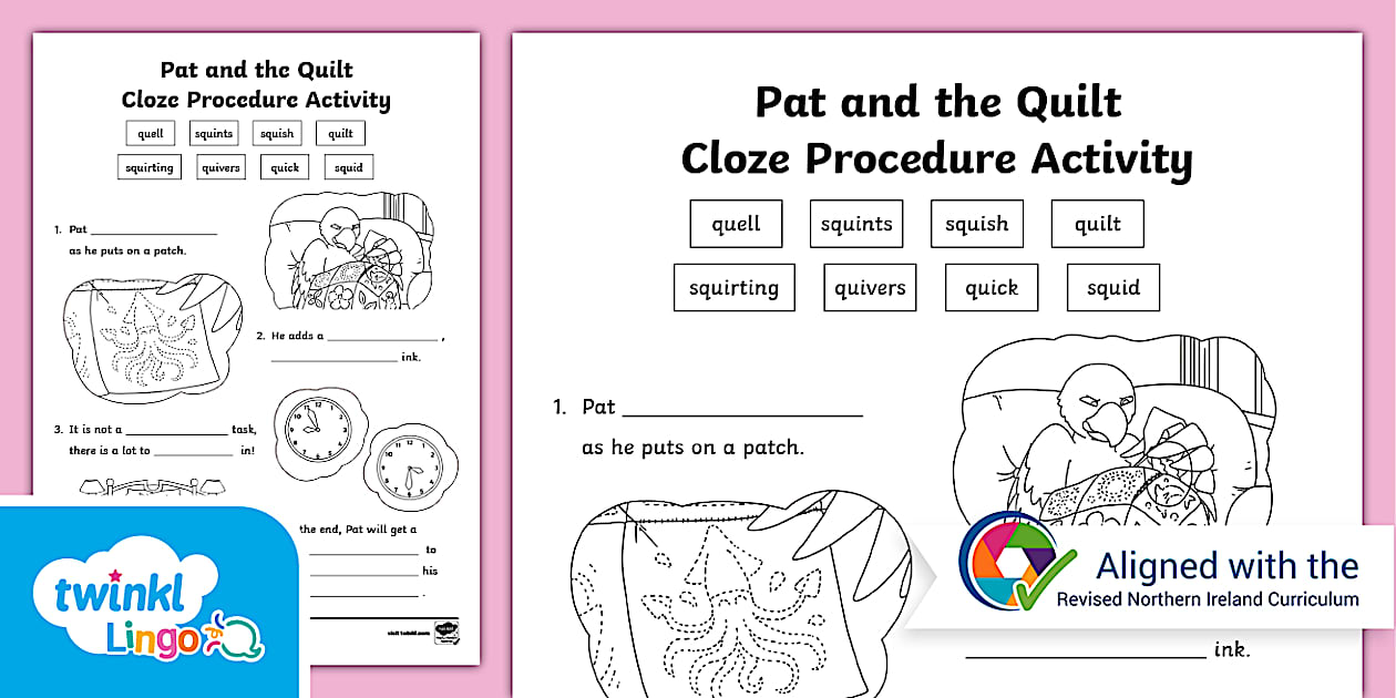 Pat and the Quilt Cloze Procedure Activity (Teacher-Made)