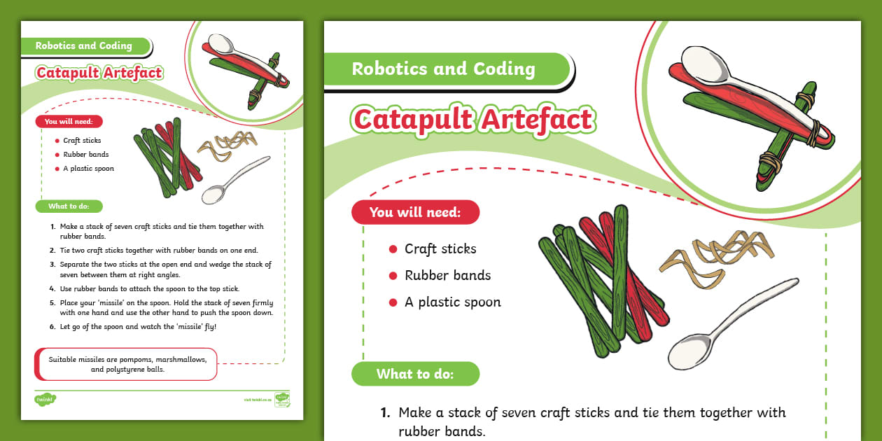 Grade 2 - Robotics - Create an Artefact: Making a Catapult