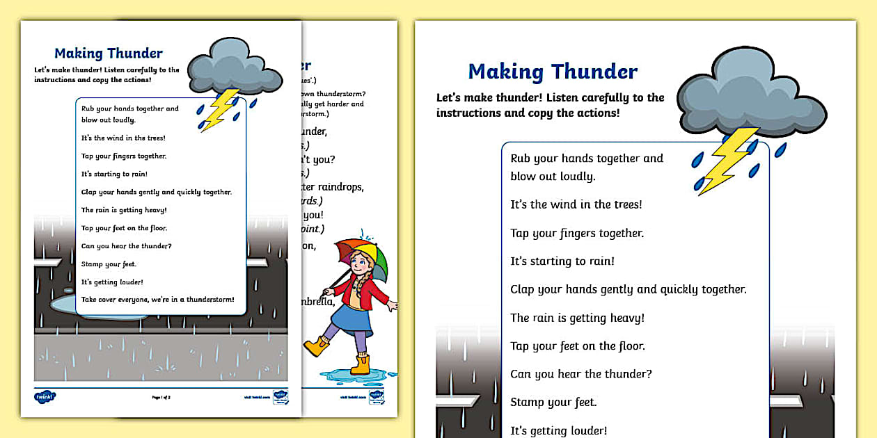 Language Skills: Making Thunder Foundation Stage - Twinkl