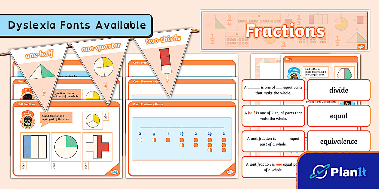 PlanIt Maths Y2 Fractions Display Pack (teacher made)
