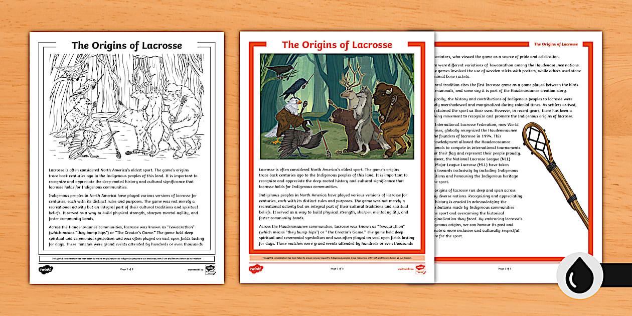 FREE! - Lacrosse Origins Canada (Teacher-Made) - Twinkl