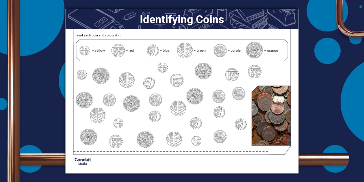 Identifying Coins Activity Sheet National 1 (Teacher-Made)