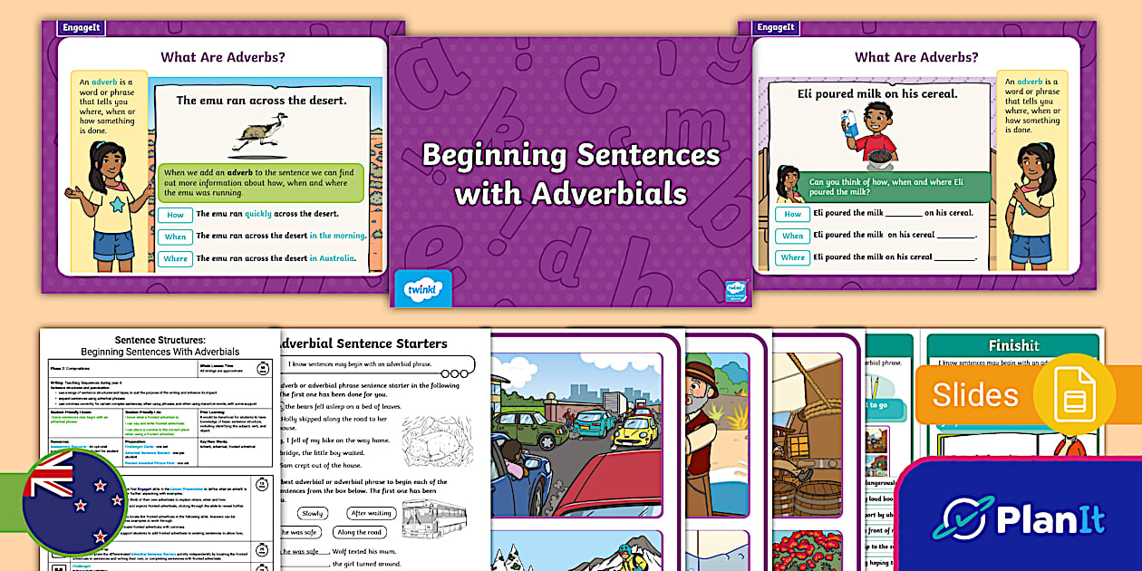 Year4 Writing Sentences: Beginning Sentences With Adverbials