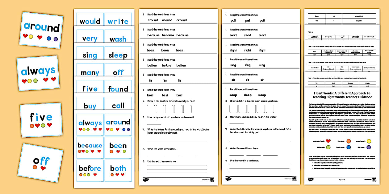 Heart Words Second Grade Pack (teacher made) - Twinkl