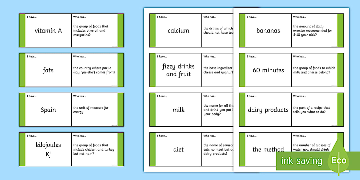 KS2 Healthy Eating Week Loop Cards (teacher made) - Twinkl