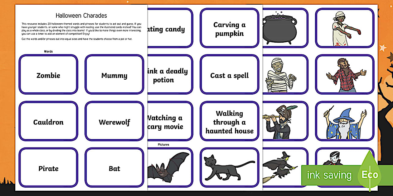 Halloween Charades Game
