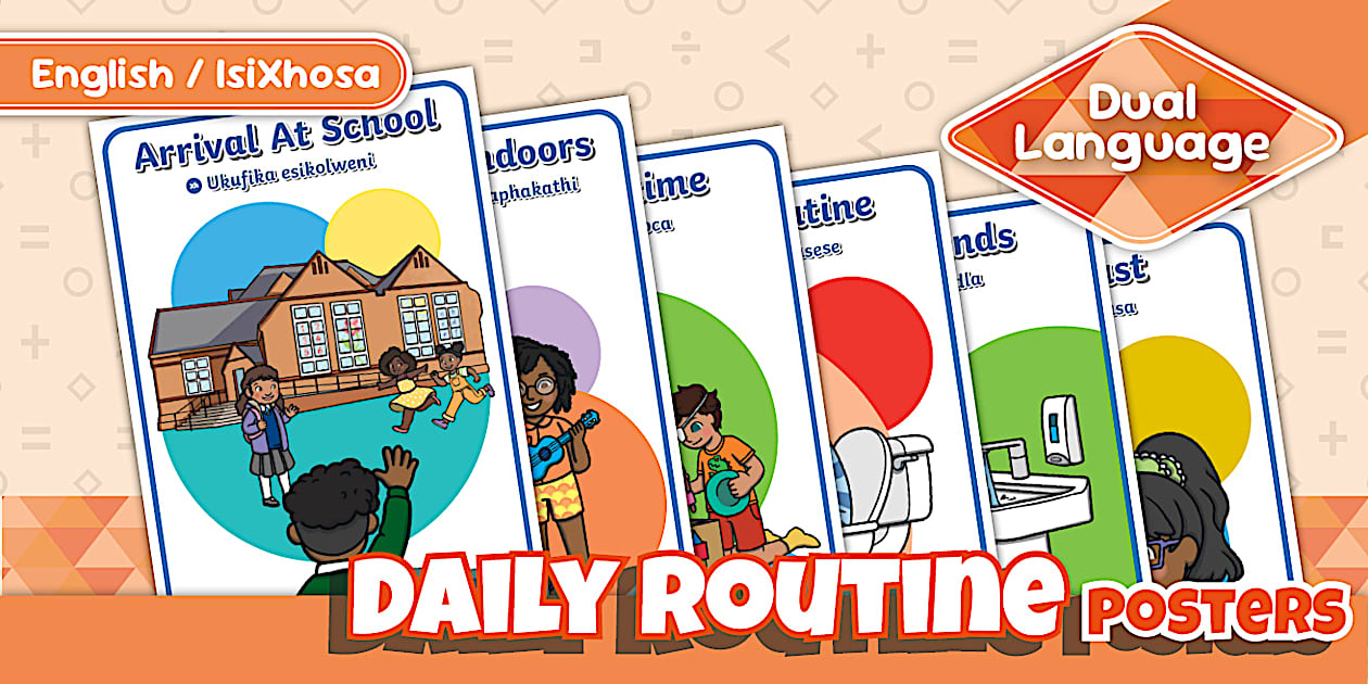 Preschool - Posters - Back to School - Posters: Daily Routine