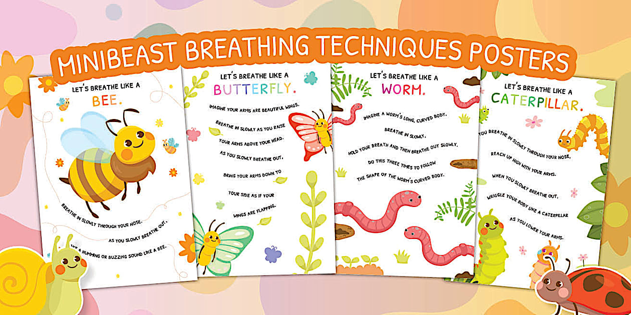 Minibeast Breathing Techniques Poster Pack | Art Gallery