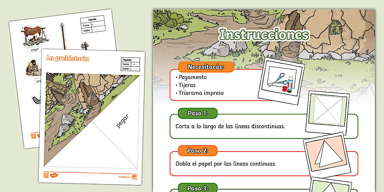 * NEW * Triorama: La prehistoria - Twinkl Colombia - Twinkl