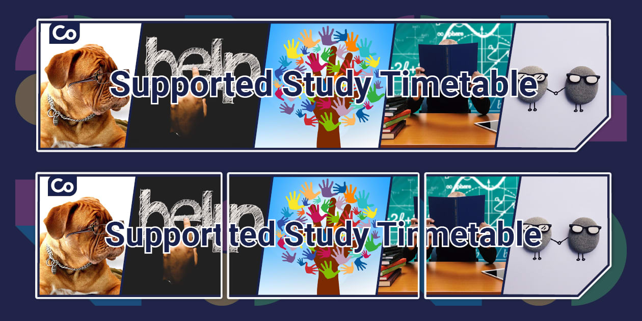 Supported Study Timetable Display Banner (teacher made)