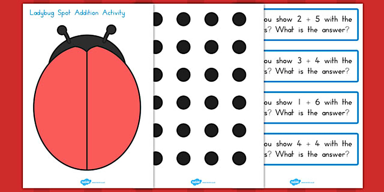 Ladybug Addition Worksheet Sheet | Math | Twinkl USA