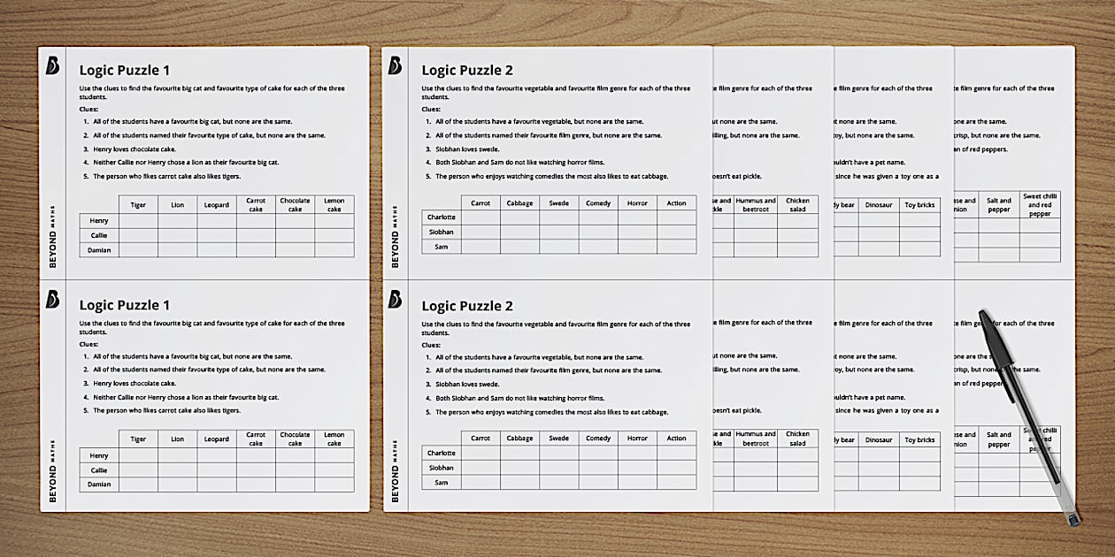 👉 Logic Puzzles Pack 2 - Bronze | Fun with Maths | Beyond
