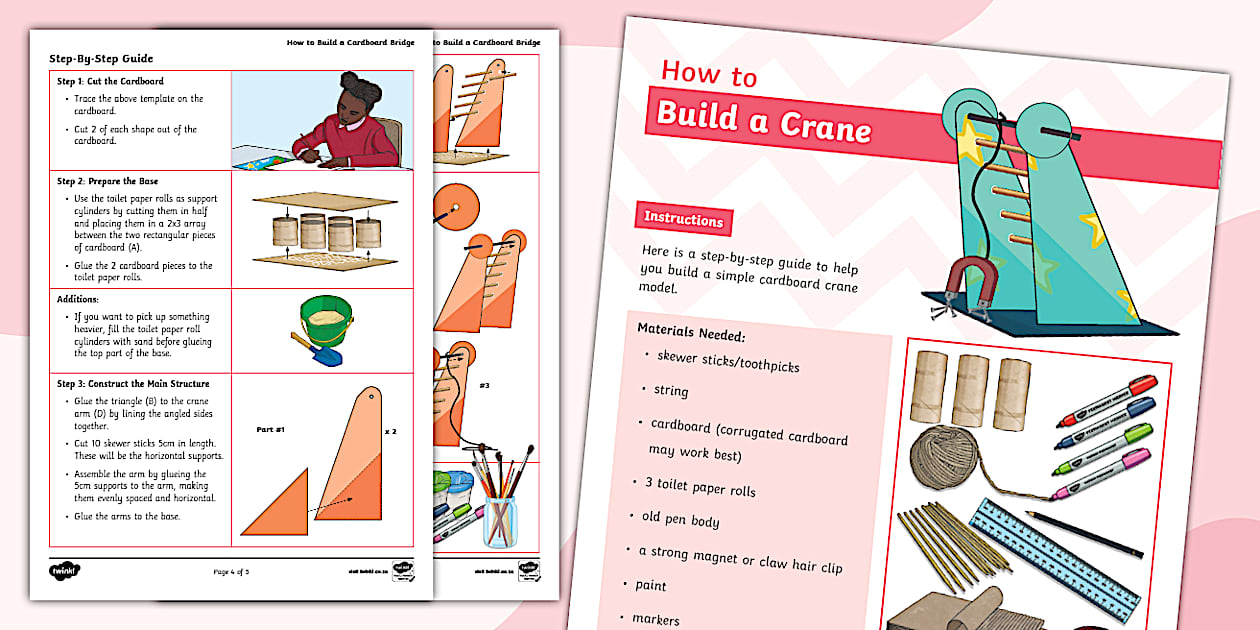 How to Build a Crane (teacher made) - Twinkl