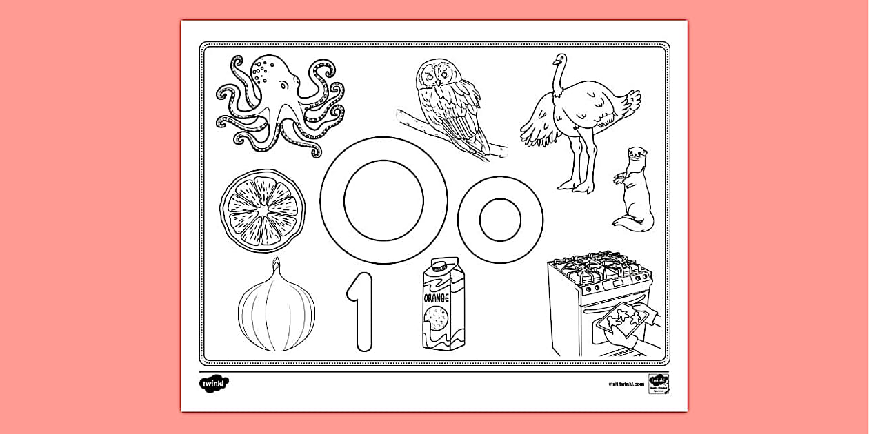 Letter O Coloring Page (teacher made) - Twinkl