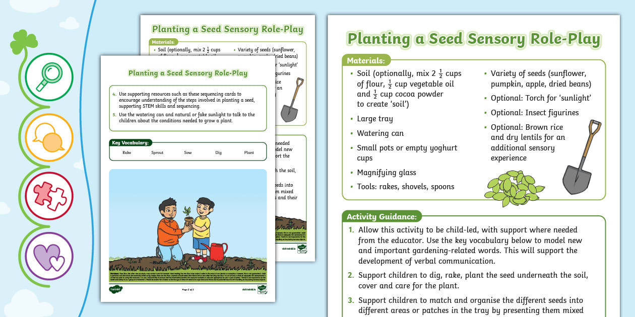 Planting a Seed Sensory Role-Play (teacher made) - Twinkl
