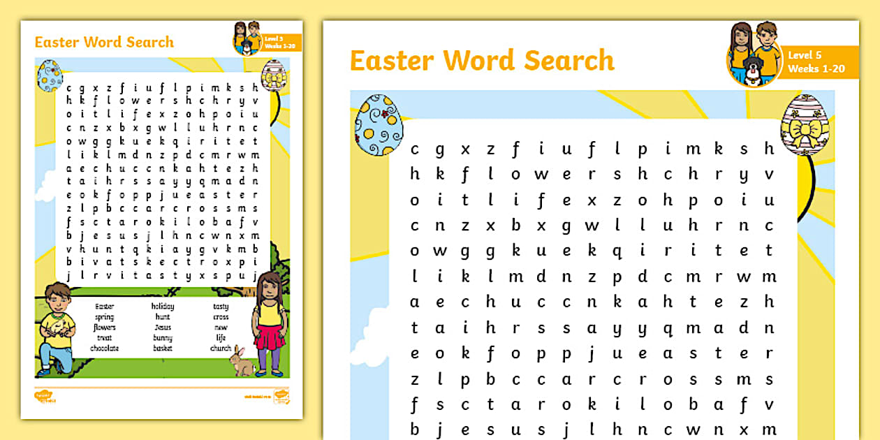Level 5 Easter Word Search