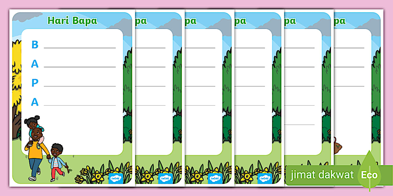 Lembaran Aktiviti Puisi Akrostik Hari Bapa (Teacher-Made)