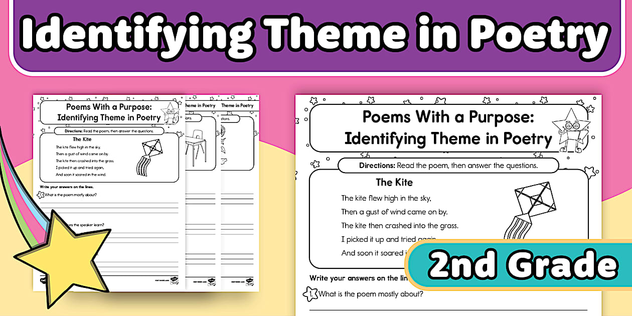 Poems With a Purpose: Identifying Theme in Poetry Worksheets