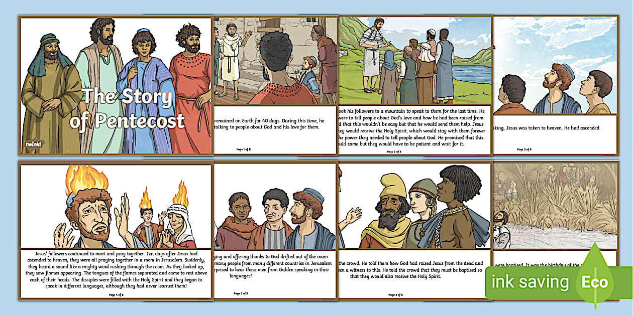 The Story of the Pentecost Mini Book (teacher made) - Twinkl