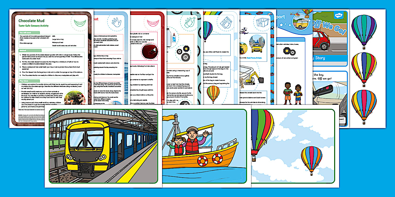 Vehicles and Transport Sensory Activities Pack | Twinkl