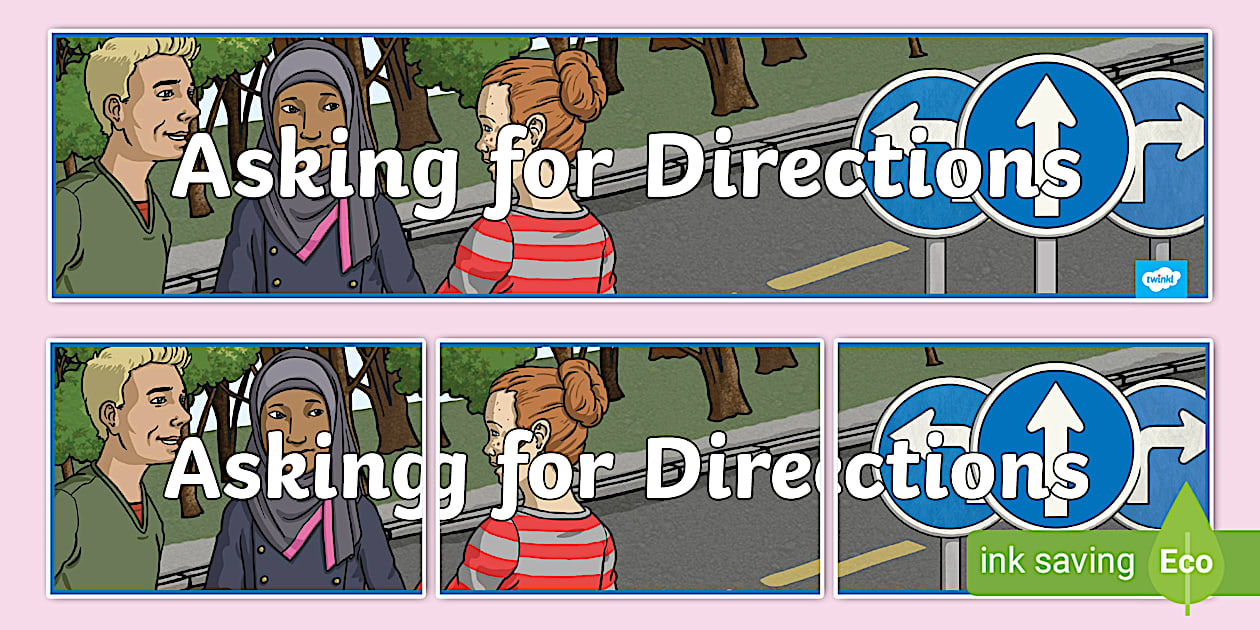Asking for Directions Display Banner - (teacher made)