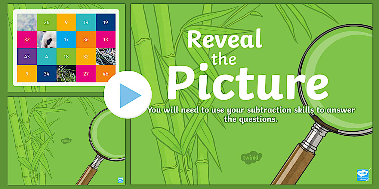Subtraction Reveal the Picture Plenary Activity - Twinkl