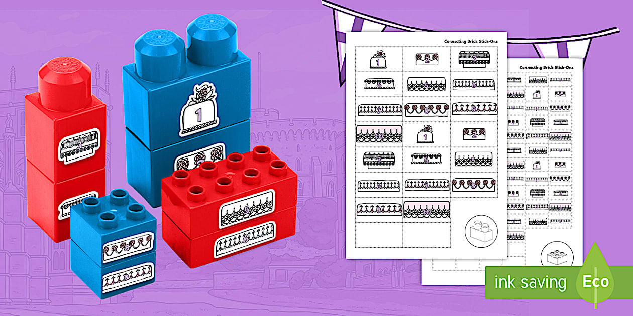 Wedding Cake 1 to 10 Connecting Bricks Game (teacher made)