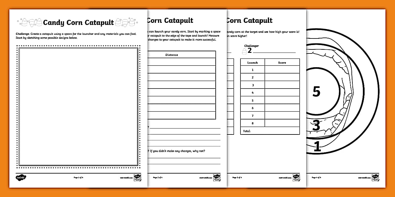 Candy Corn Catapult STEAM Activity for 3rd-5th Grade