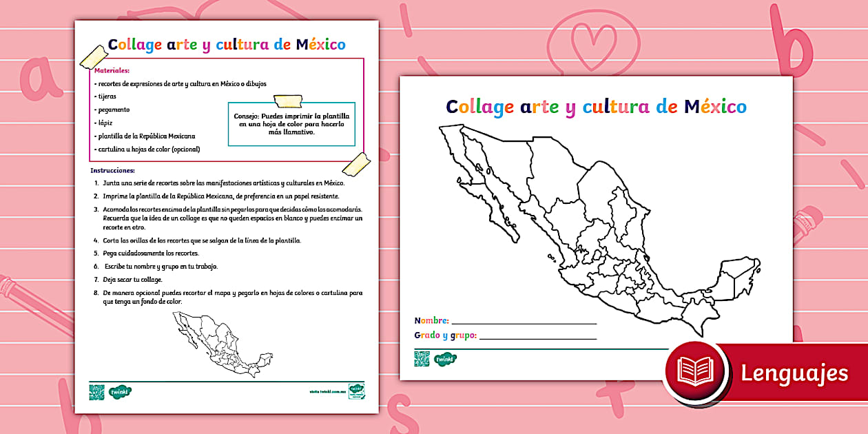 Arte y cultura de México - collage (professor feito)
