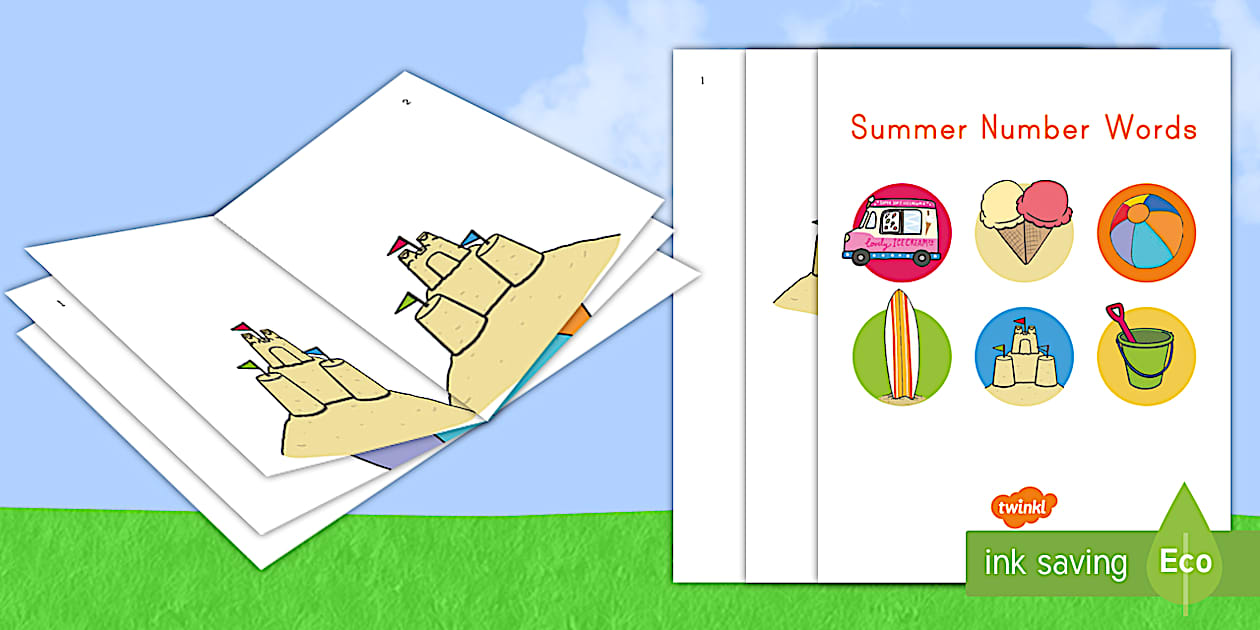 Summer Number Words Early Emergent Reader | ELA | Twinkl USA