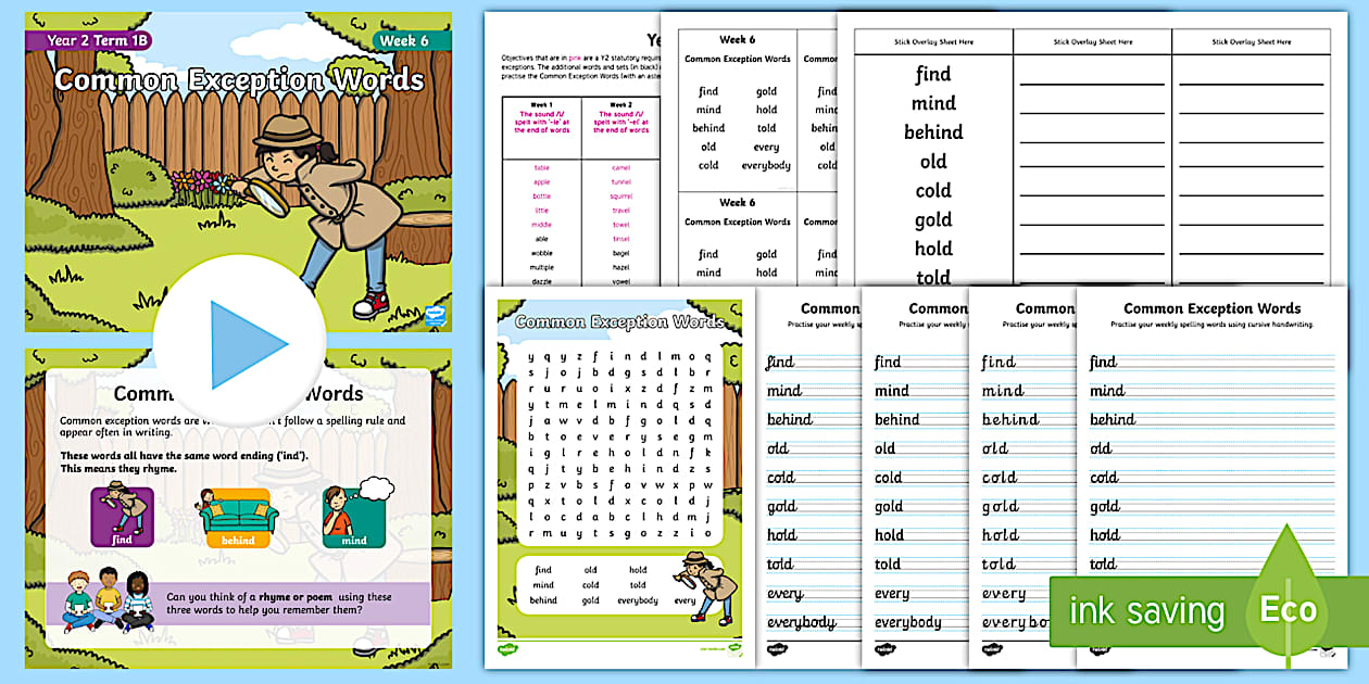 Year 2 Term 1B Week 6 Spelling Pack (teacher made) - Twinkl