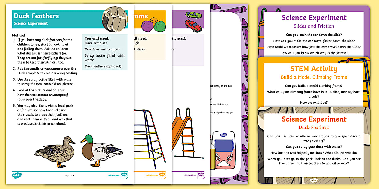 EYFS Park-Themed Science Experiments Resource Pack - Twinkl