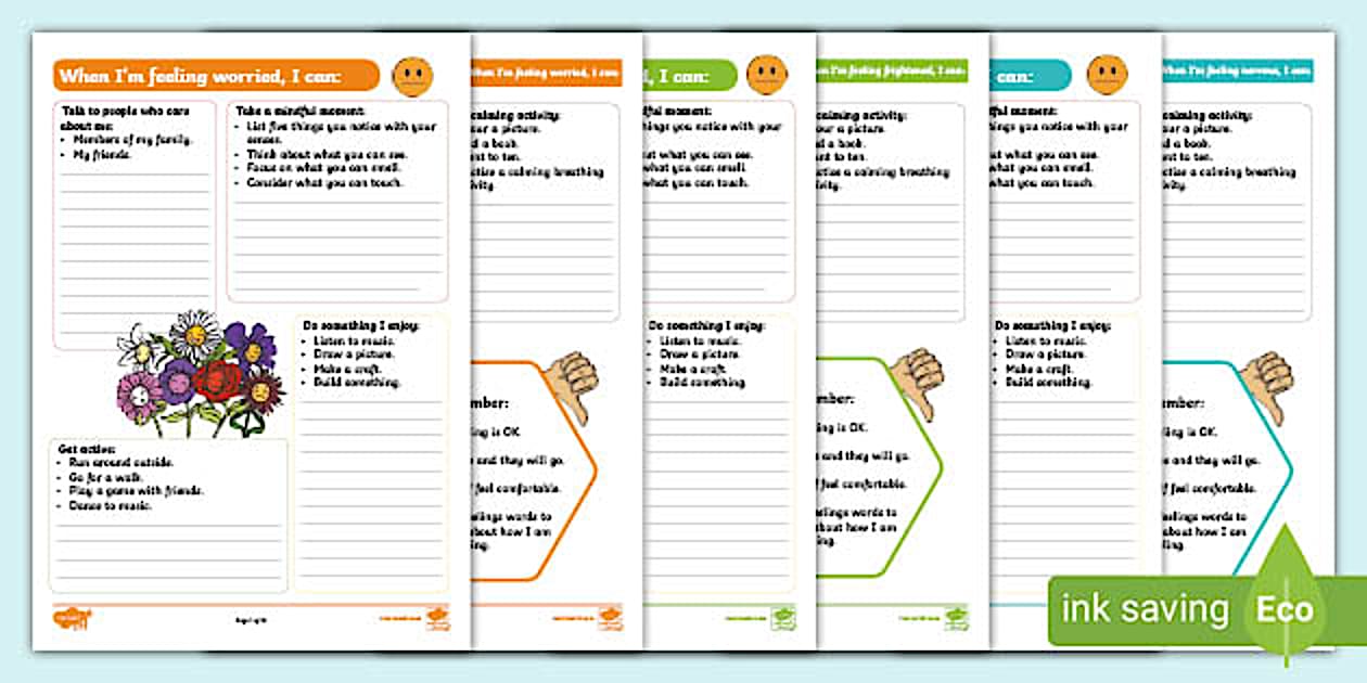 When I Feel - Journal Pages - Wellbeing Primary Resources