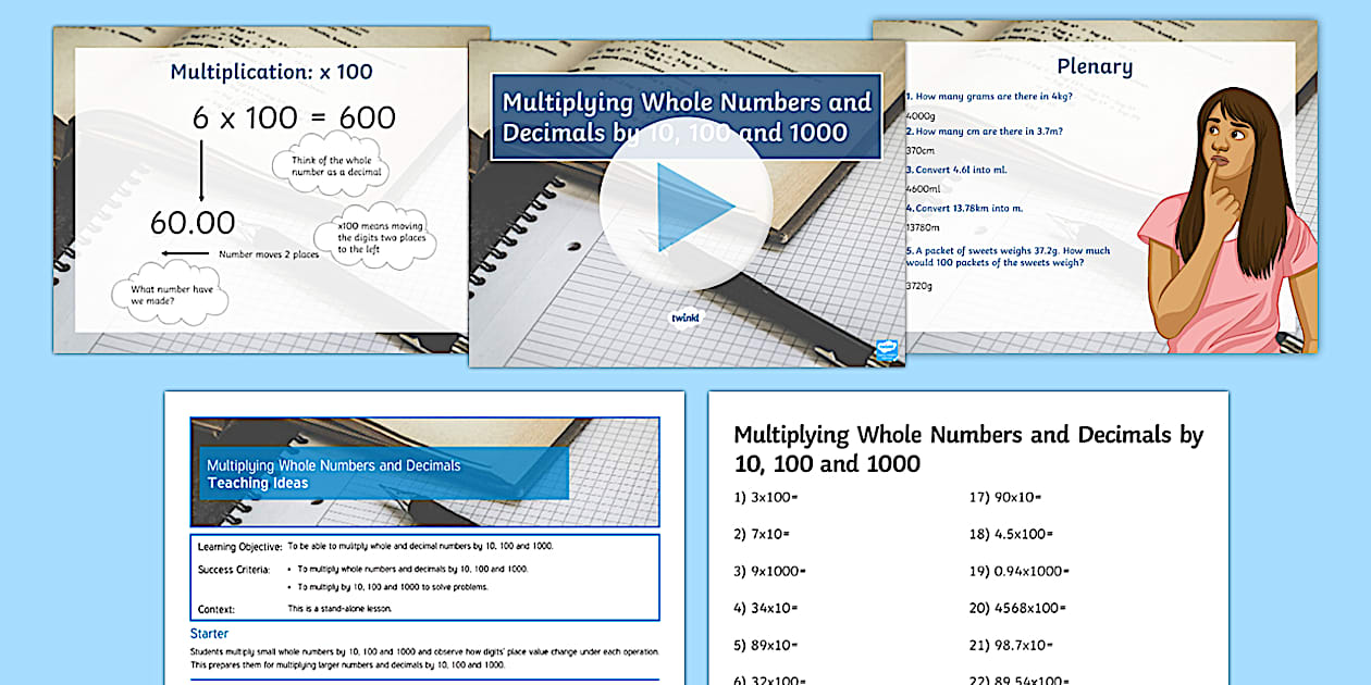 The Four Operations Lesson 5: Multiplying Whole Numbers & Decimals by ...
